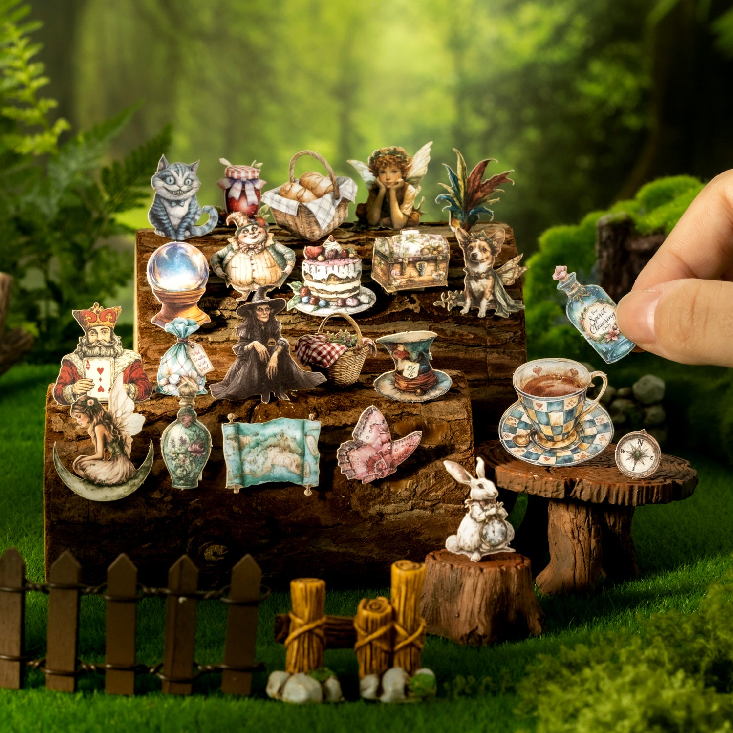 0830 Mini fairy tale town Sticker -60Pcs each pack – Goodiesforsoul