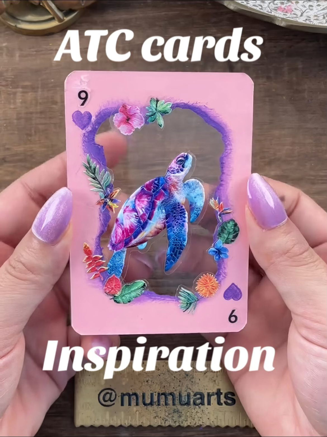 💜Turtle ATC cards – Goodiesforsoul