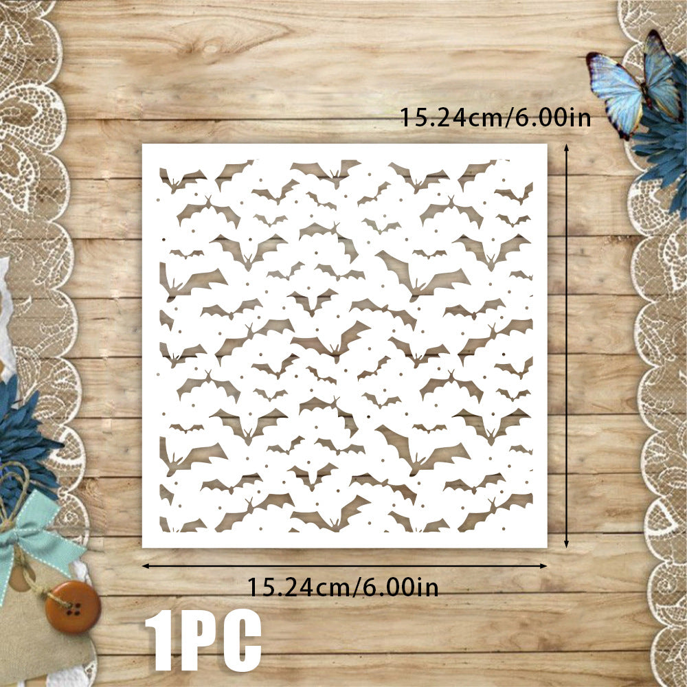 1024 Bat stencil 15.24CM*15.24CM – Goodiesforsoul