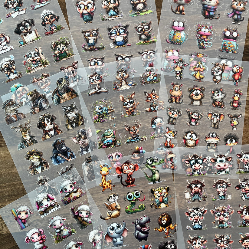 3D Animal Sticker Bundle (9 sheets) – Goodiesforsoul