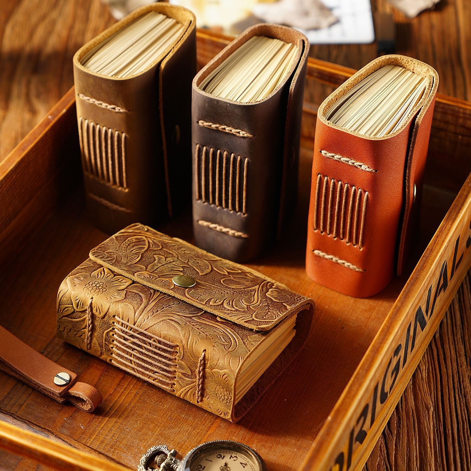J-6- Handle leather small journal – Goodiesforsoul