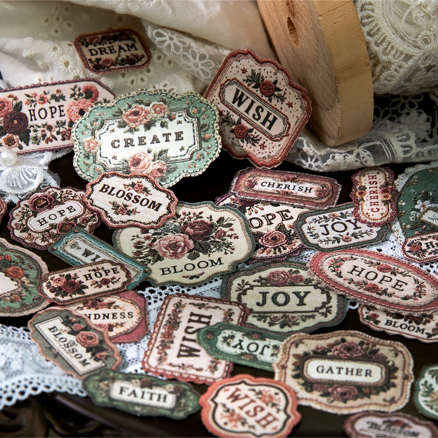1027 Vintage cloth label sticker -20Pcs each pack – Goodiesforsoul