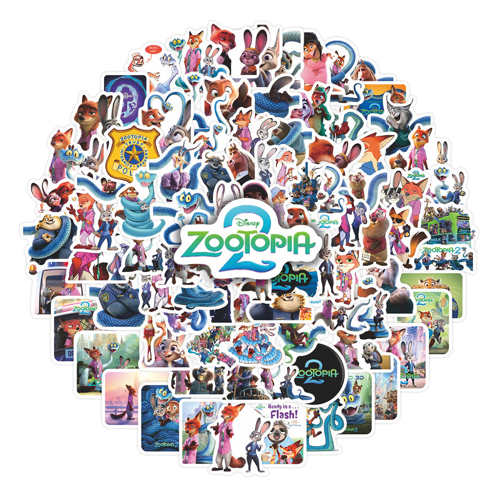 1224 100 Zootopia Stickers solid with white border – Goodiesforsoul