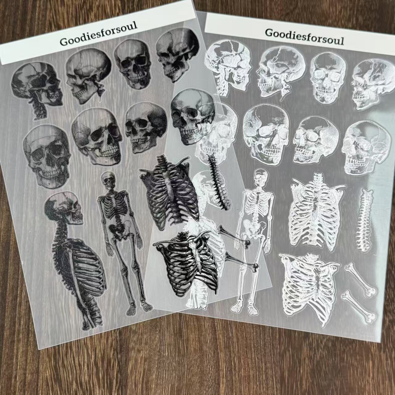 A5 Skeleton PET sticker 1pcs – Goodiesforsoul