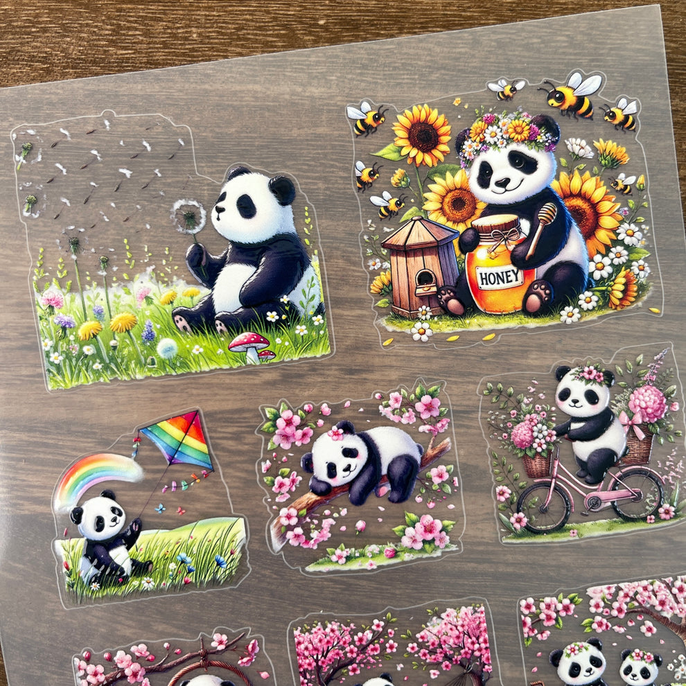 3D Spring panda PET Sticker 1 Pcs – Goodiesforsoul