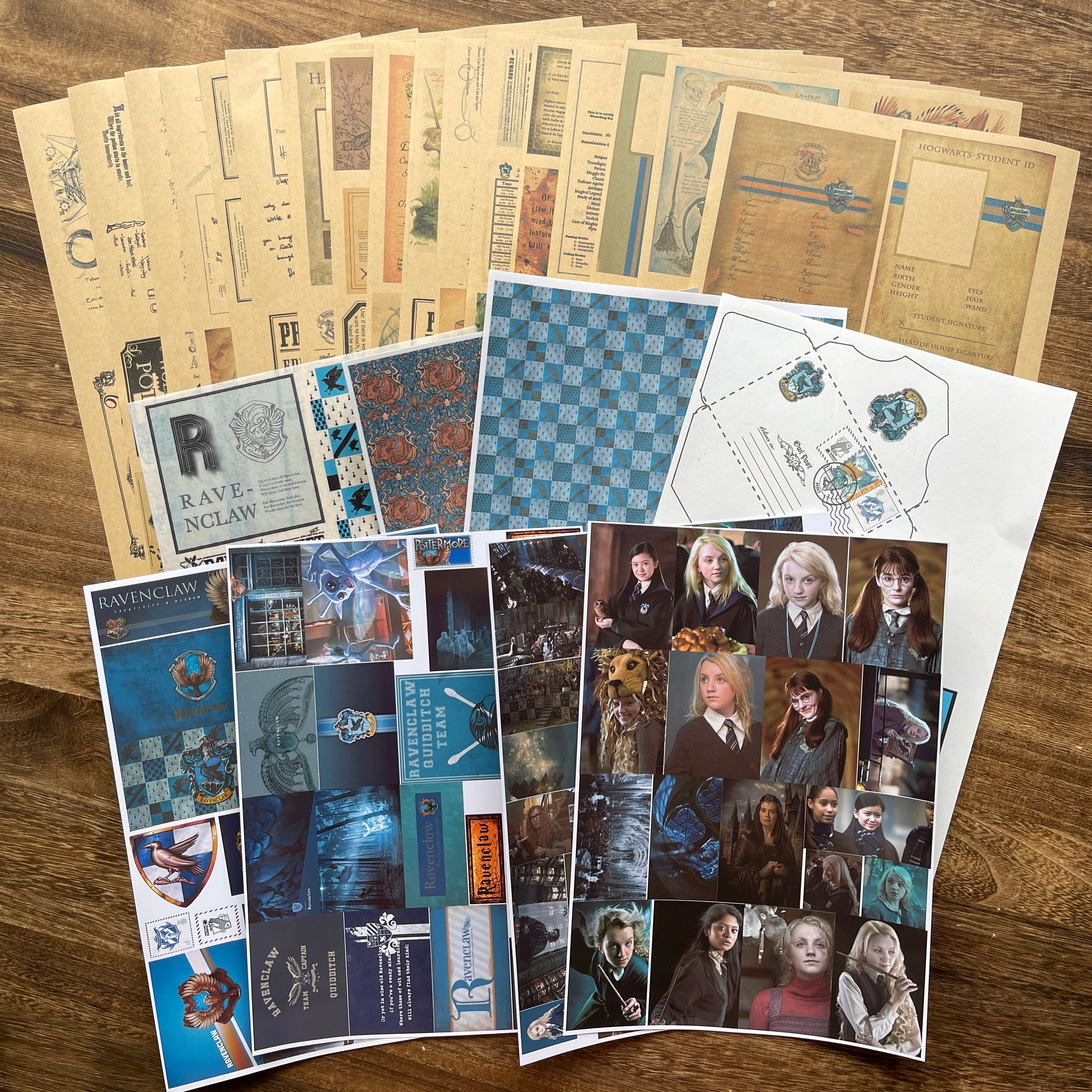 0102 A4 size Ravenclaw Style paper & sticker 25 pcs – Goodiesforsoul