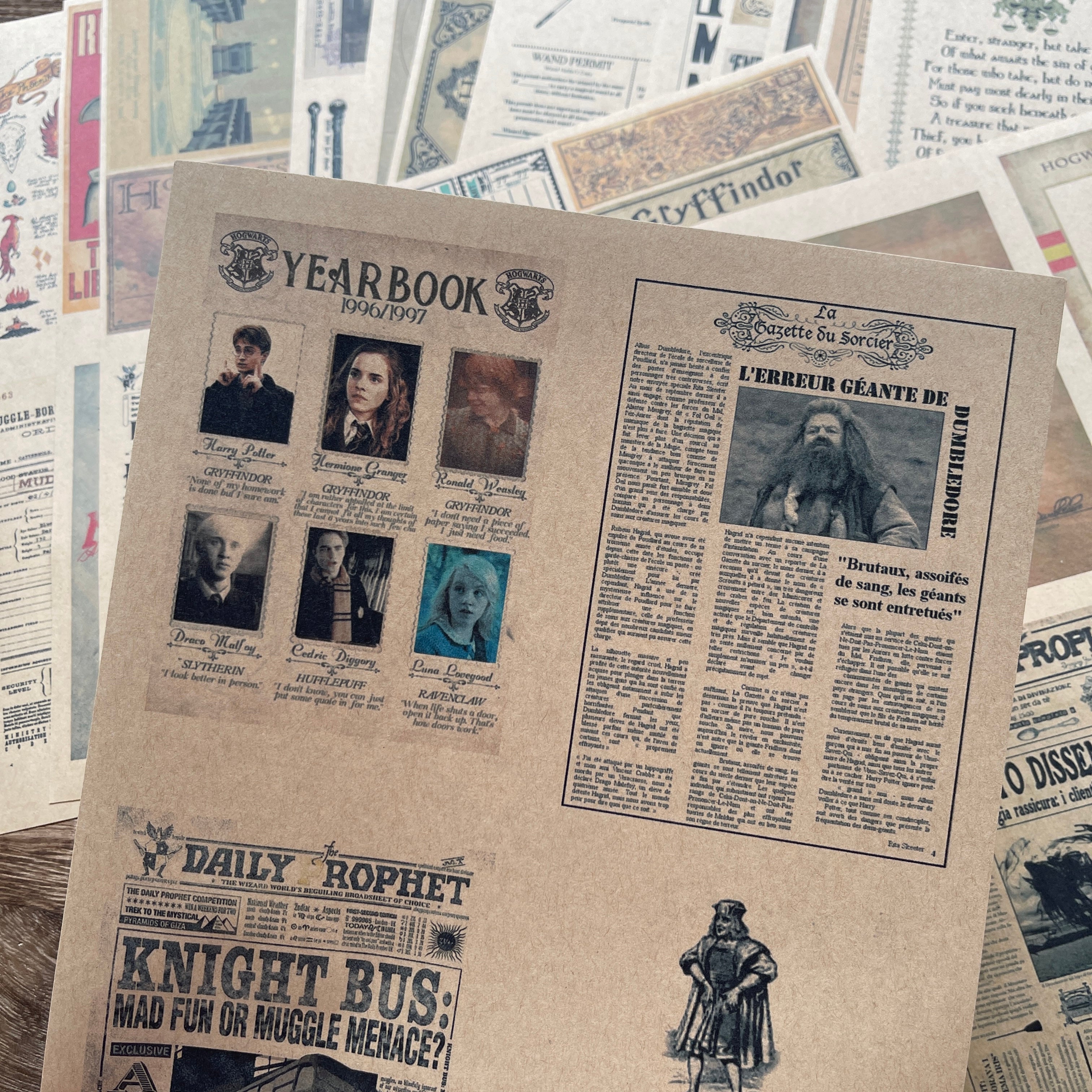 0102 A4 size Gryffindor Style paper & sticker 25 pcs – Goodiesforsoul