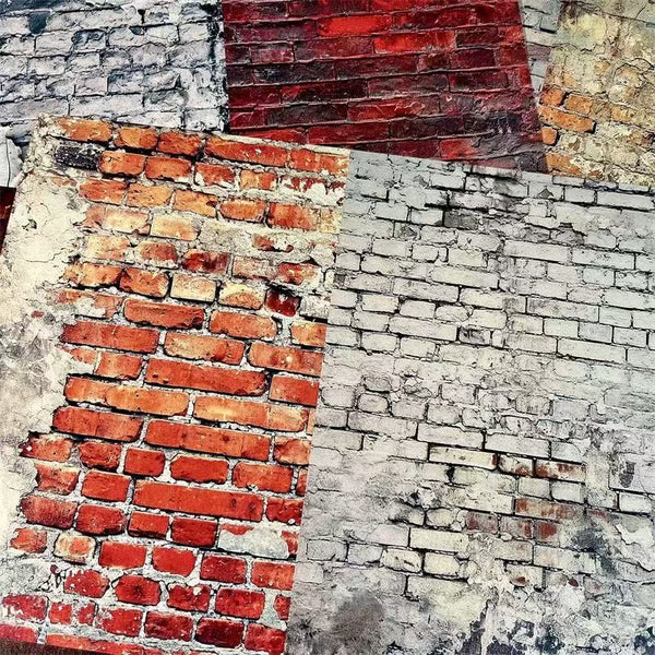 260112 A4 size Ruins brick wall Style paper 8 pcs – Goodiesforsoul
