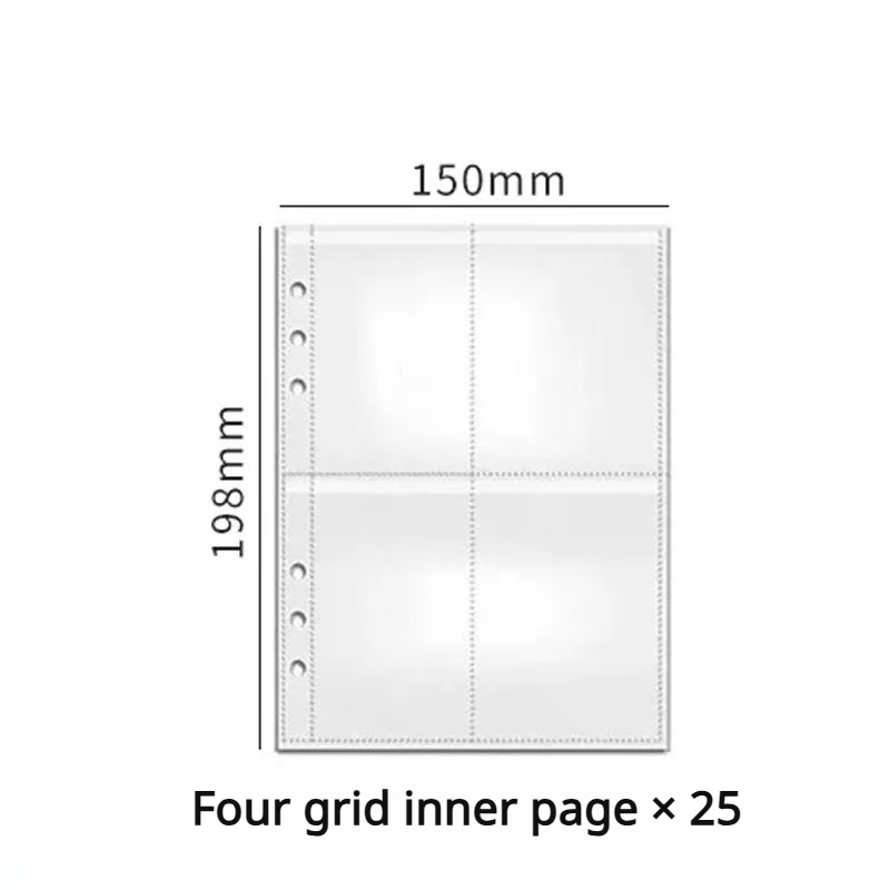 A5 ATC cards storage pocket insert 1 pack 25 pcs, refill for A5 binder ...