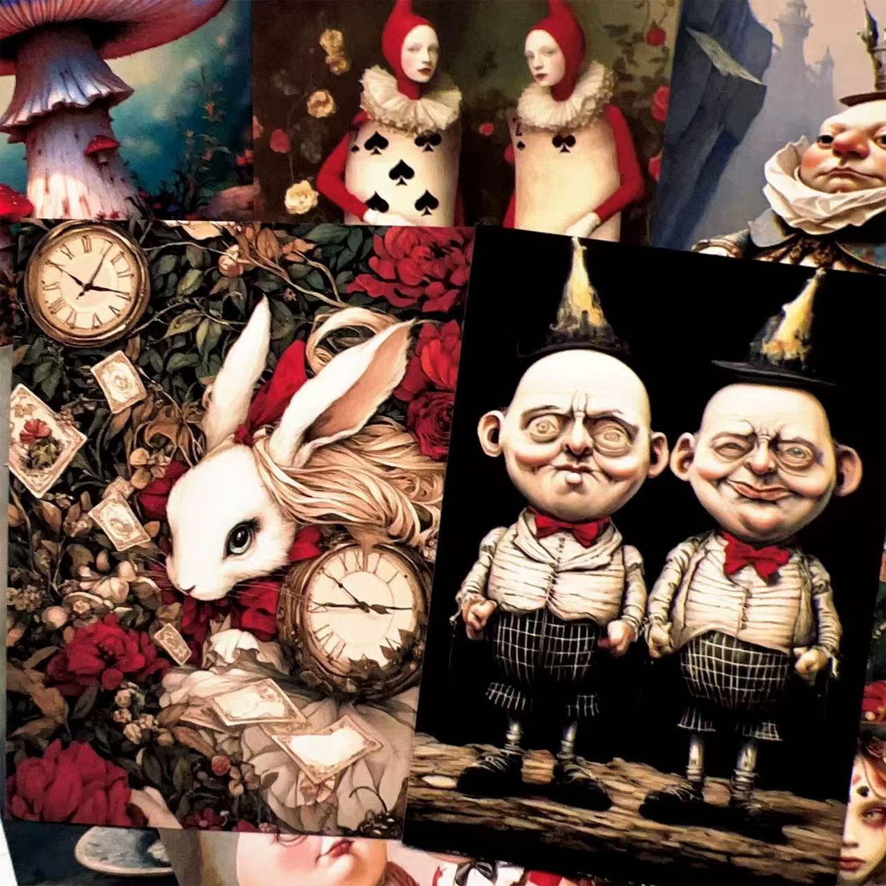 260117 A4 size Vintage Alice in Wonderland Style paper 2 pcs ...