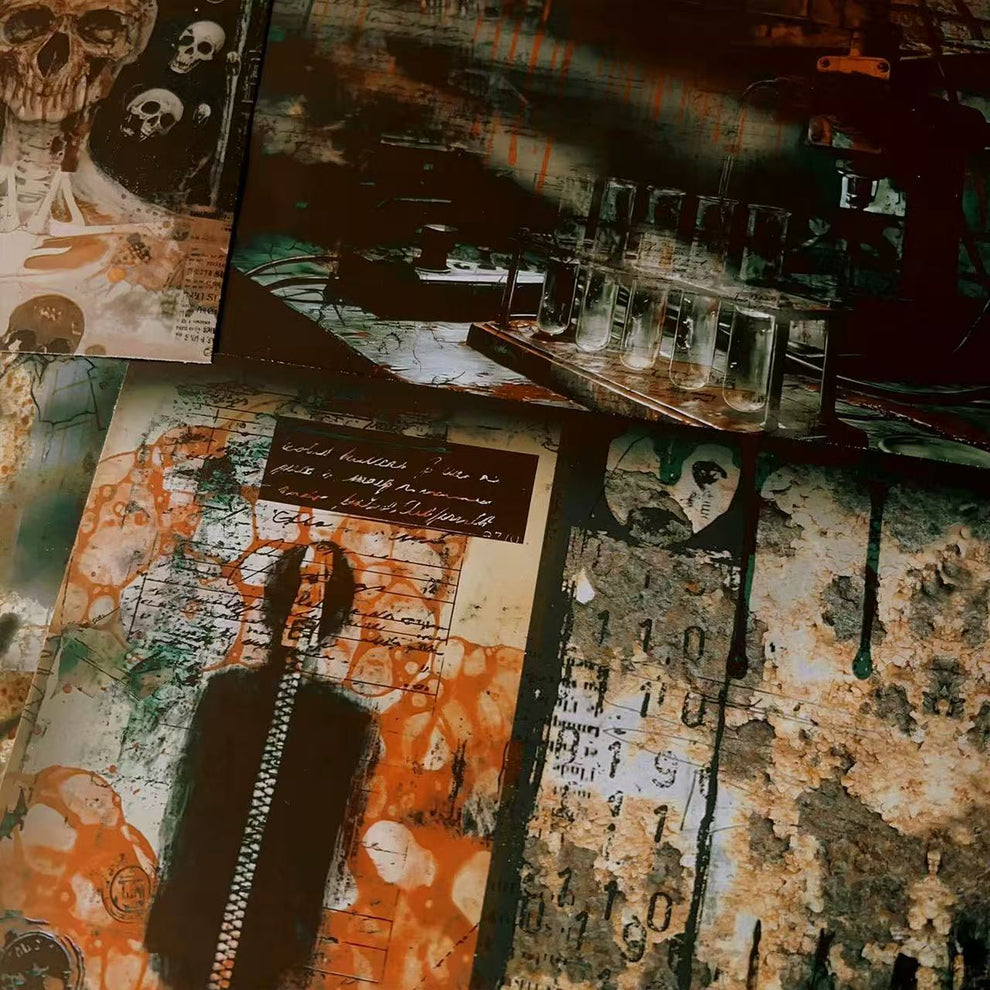 1230 A4 size Dark Crime Scene Style paper 2 pcs – Goodiesforsoul