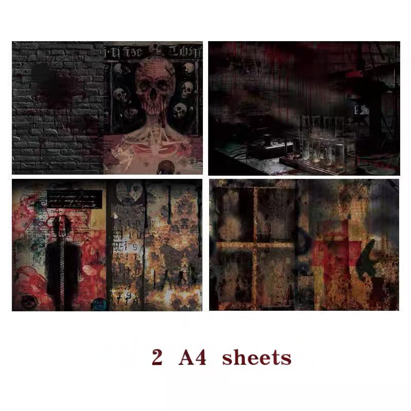 1230 A4 size Dark Crime Scene Style paper 2 pcs – Goodiesforsoul